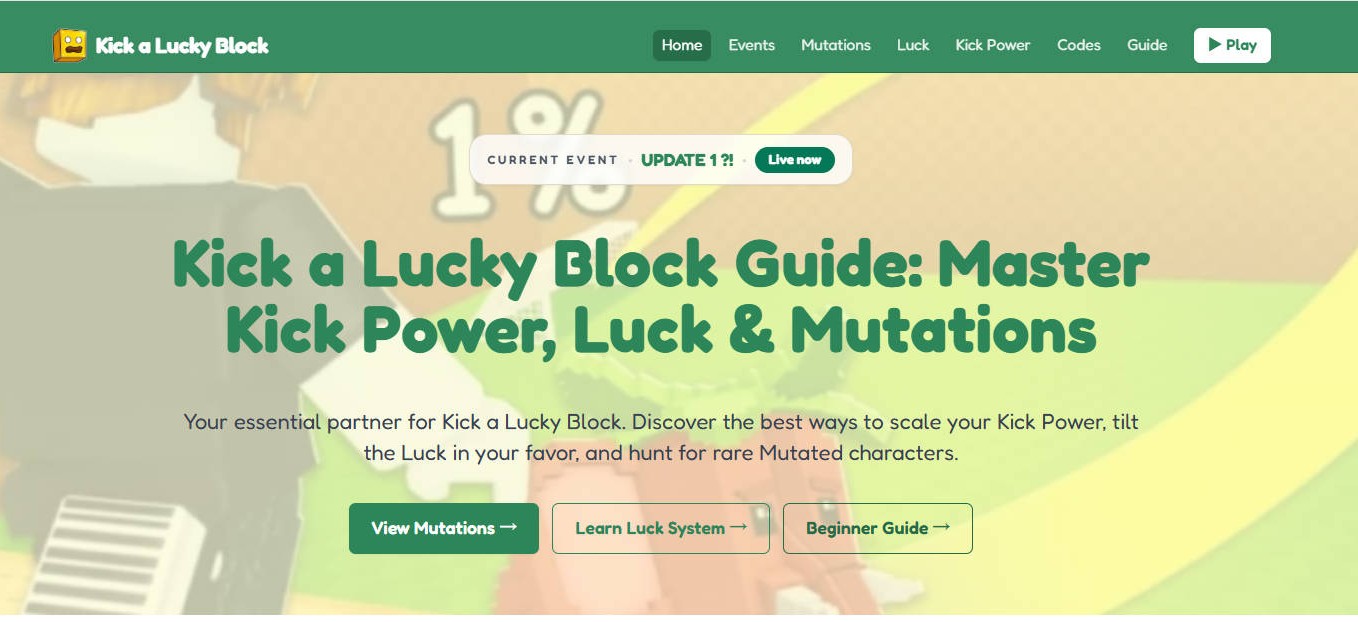 Kick a Lucky Block Roblox Wiki – Kick Power, Brainrots & Mutations Guide